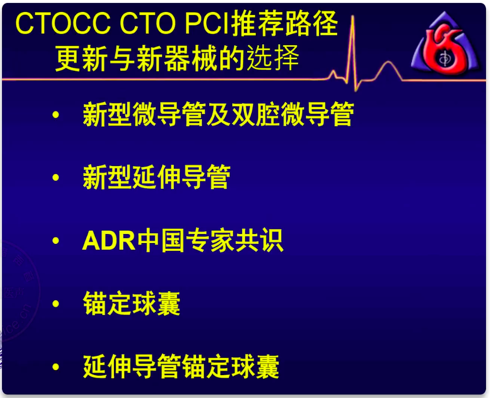 CTOCC 2021 | 葛均波：CTOCC CTO PCI推荐路径更新与新器械的选择 -- 严道医声网