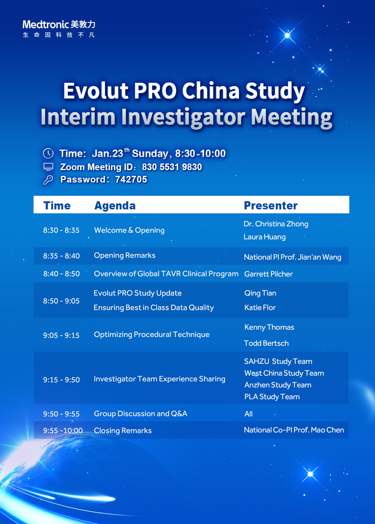Medtronic Evolut PRO China Study Interim Investigator Meeting